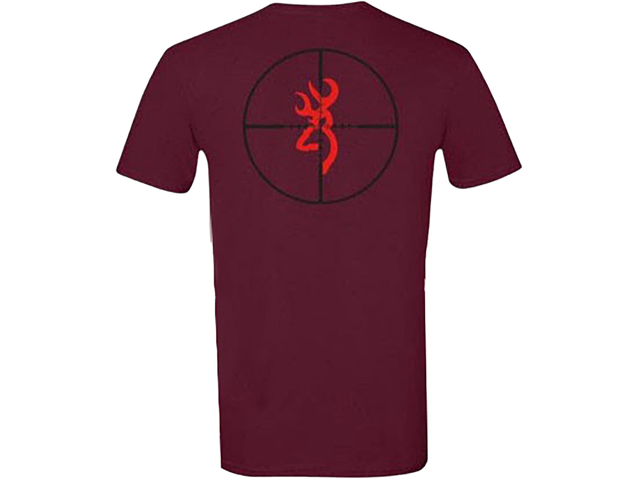 Browning Men's Buck Shot Short Sleeve Crew Neck T Shirt Maroon 2XL ...