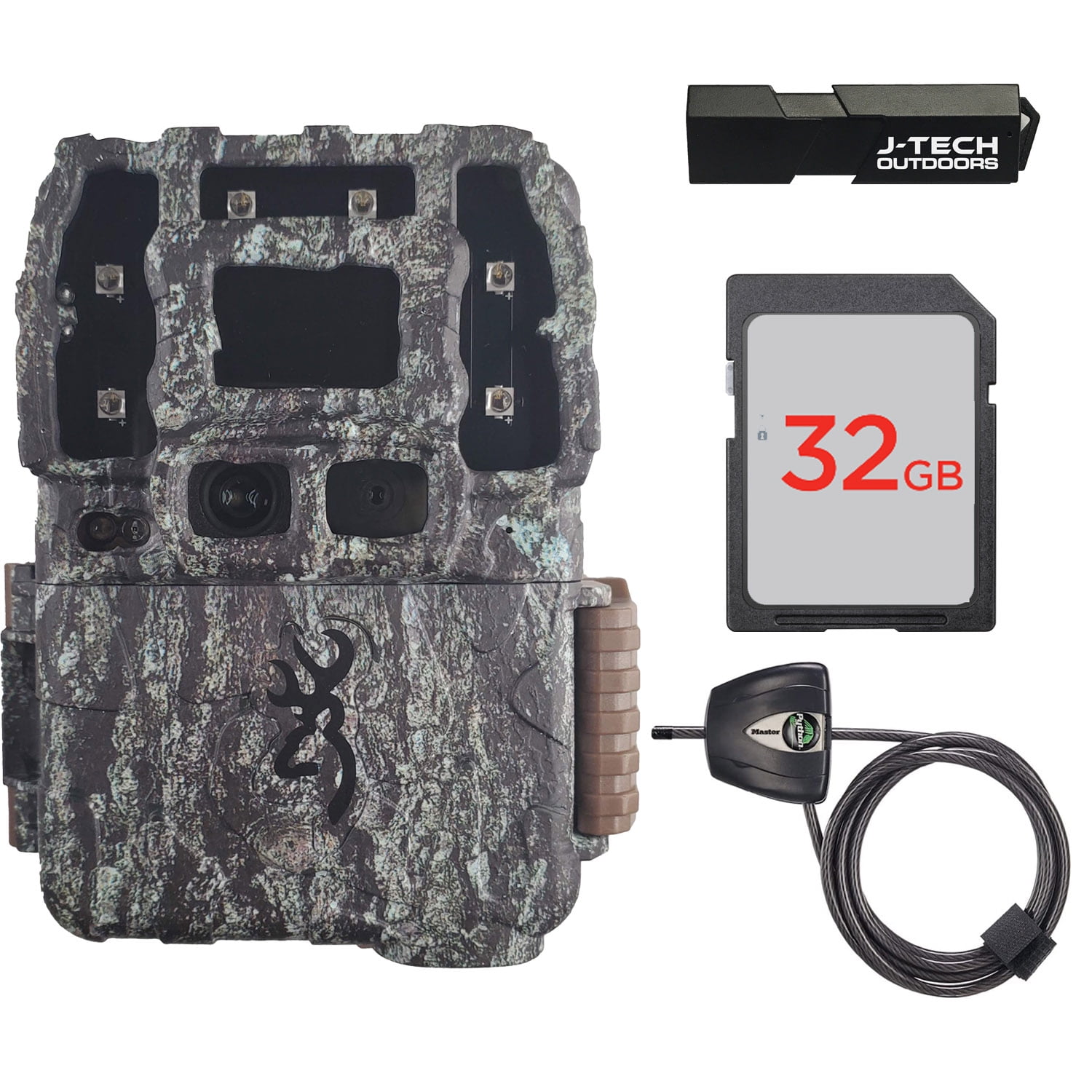 Browning Strike Force Pro DCL Nano Trail Game Camera Bundle Includes 32GB Memory Card and J-TECH ...