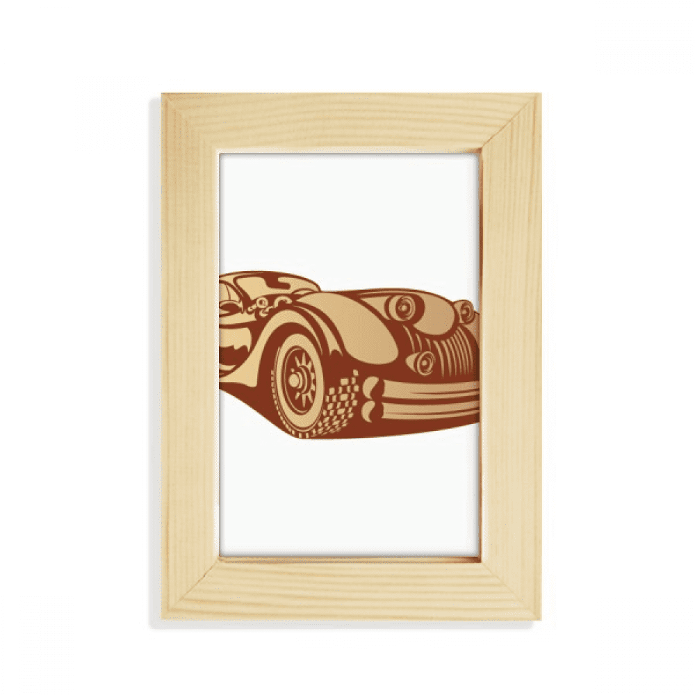 Brownish Red Classic Cars Outline Desktop Display Photo Frame Picture ...