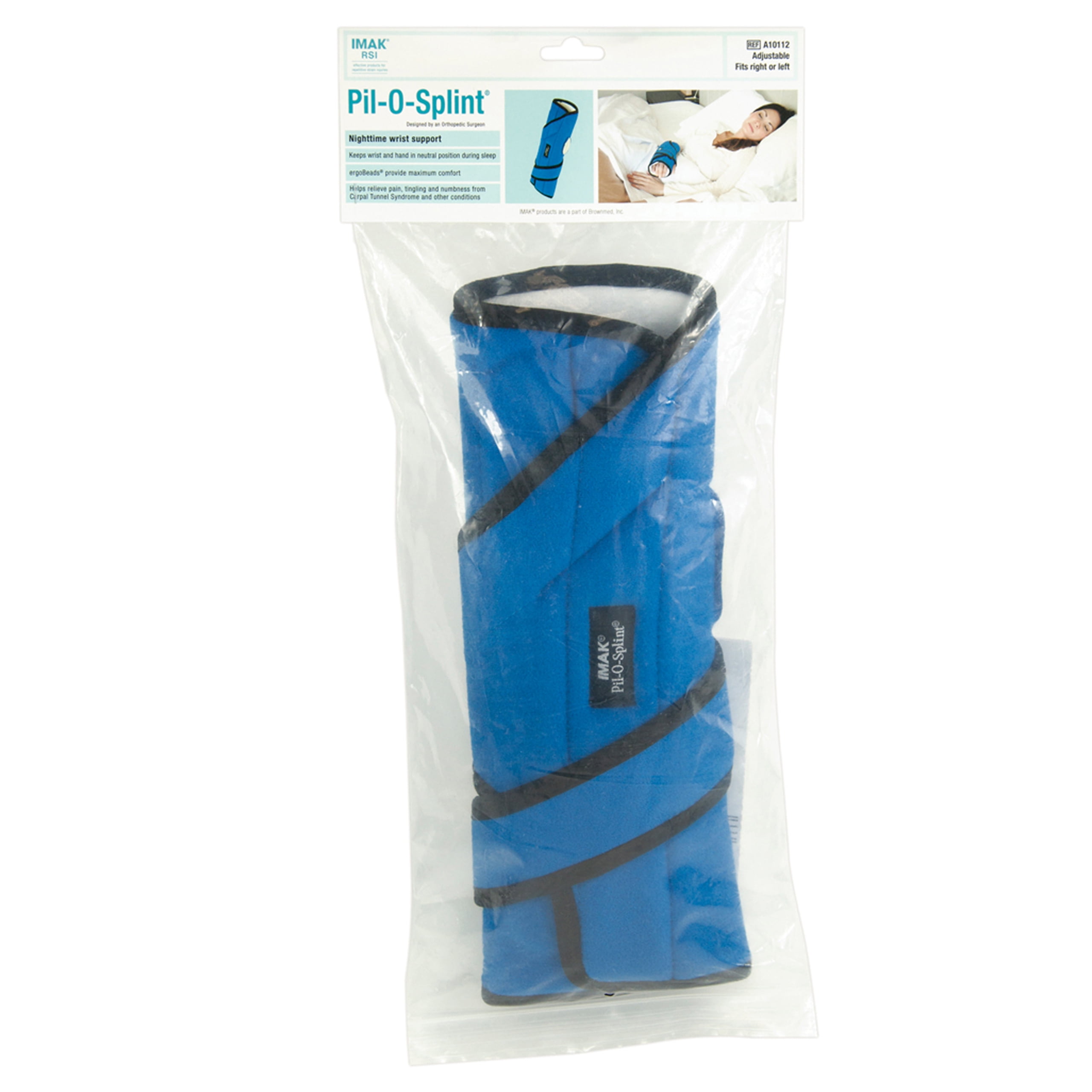 Brownmed IMAK RSI Pil-O-Splint Brace - Adjustable - Blue - Walmart.com