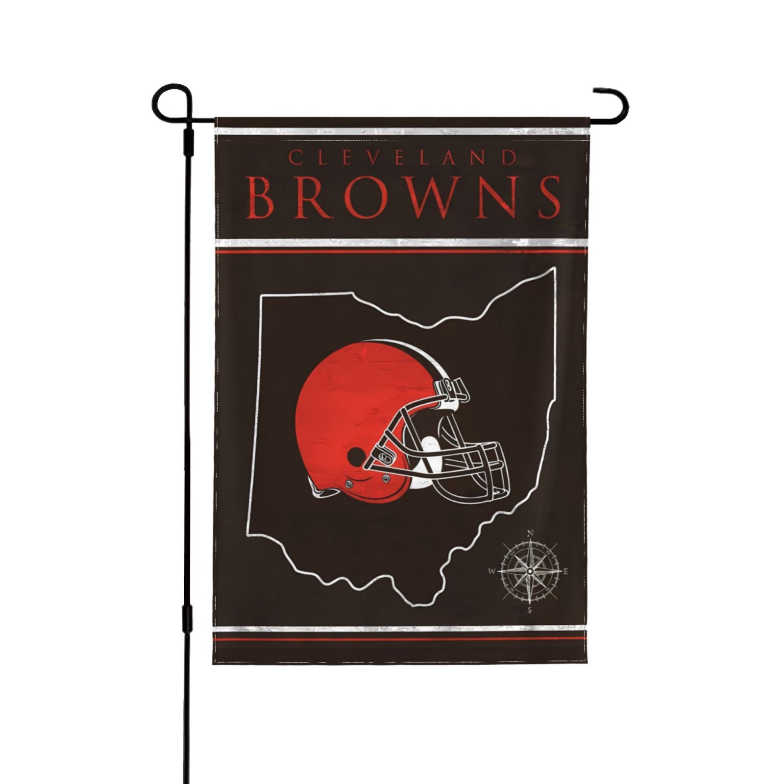 Browns Football team garden flag double sided, yard decoration flag ...