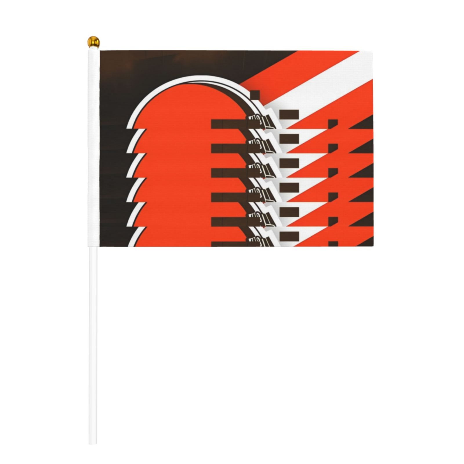 Browns Handheld Flag Team 5.5x8.2in Handheld Flag With Flagpole with ...