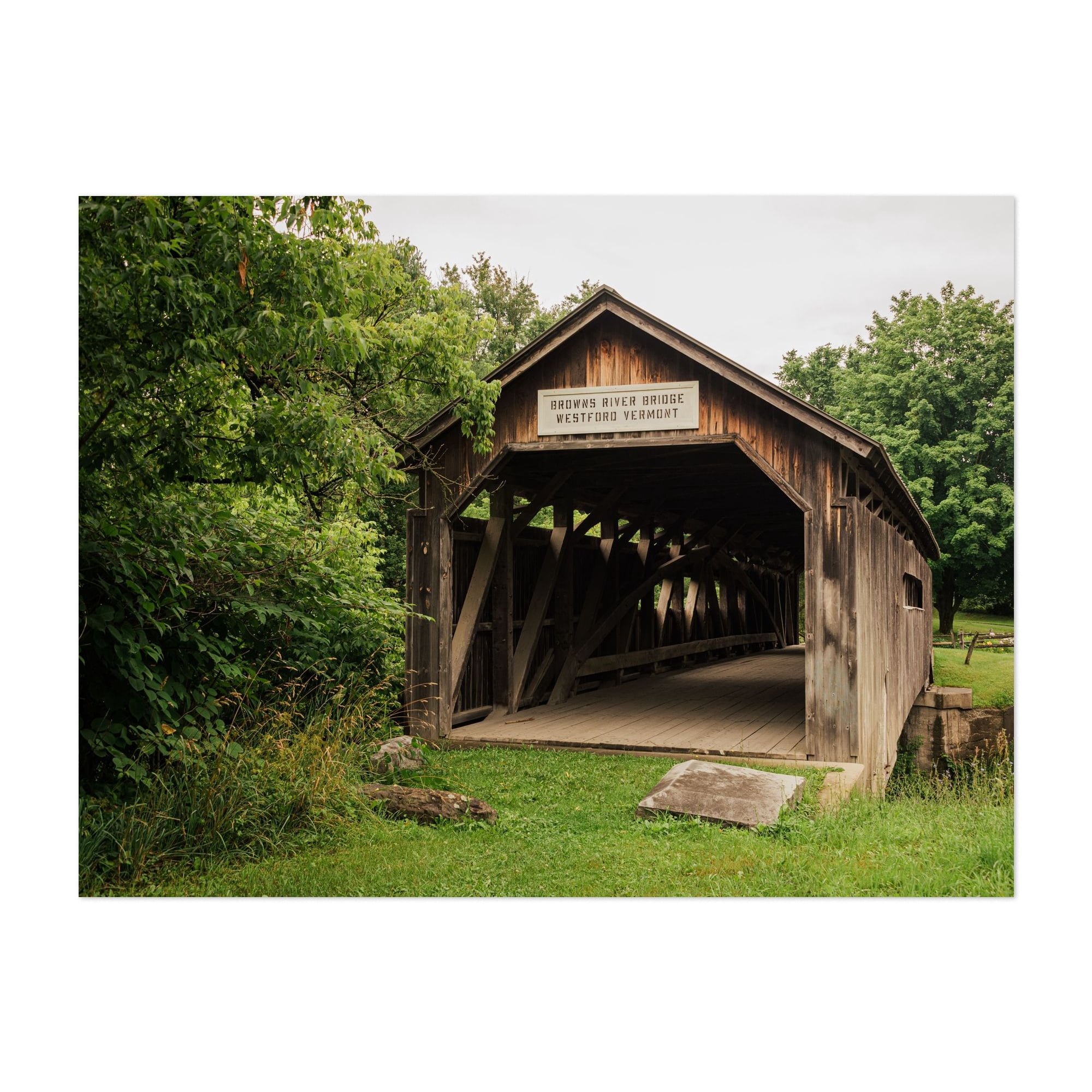 Browns River Covered Bridge 01 - Westford Vermont Photography Unframed ...