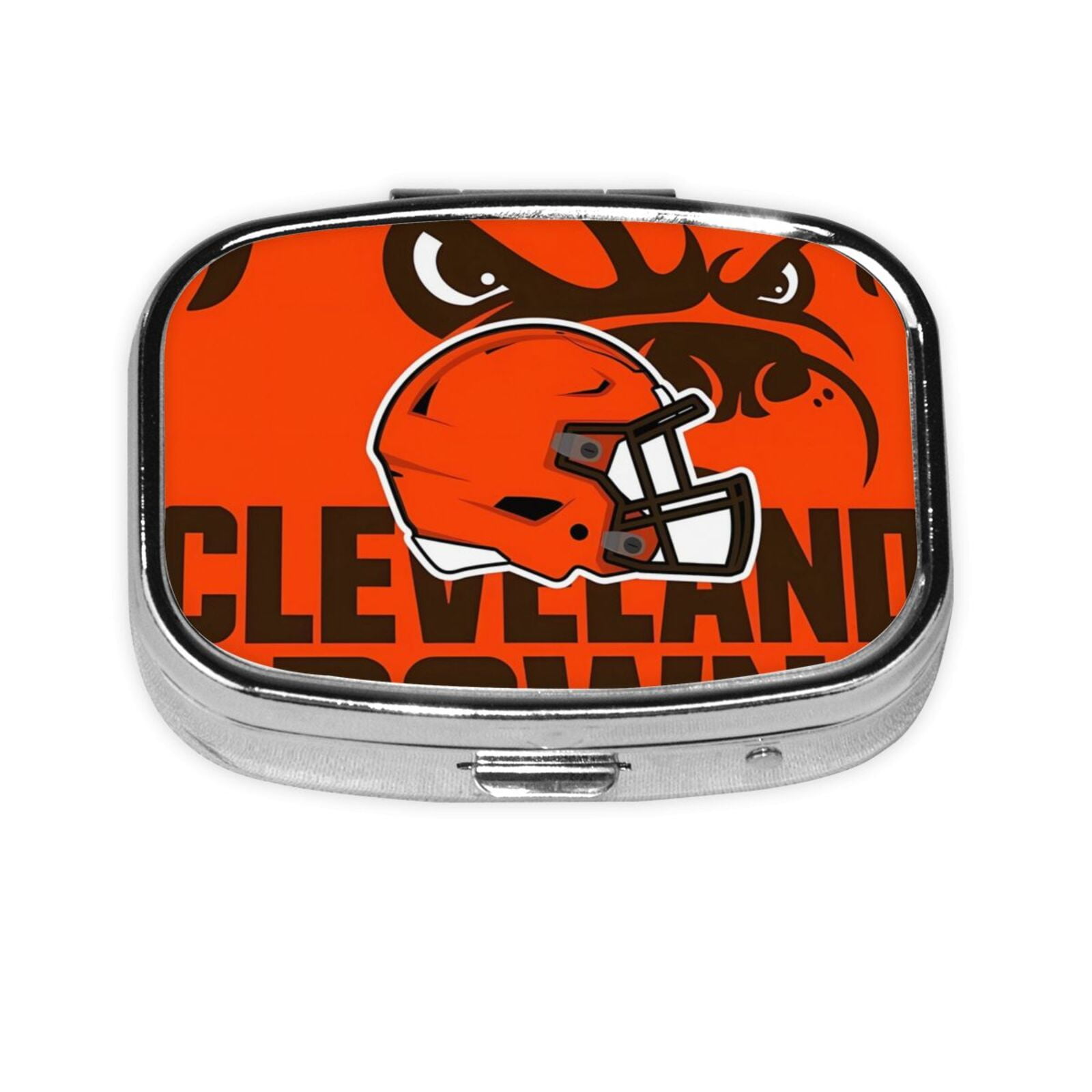Browns Square Pill Box Mini medicine box Vitamin Organizer Box, Travel ...