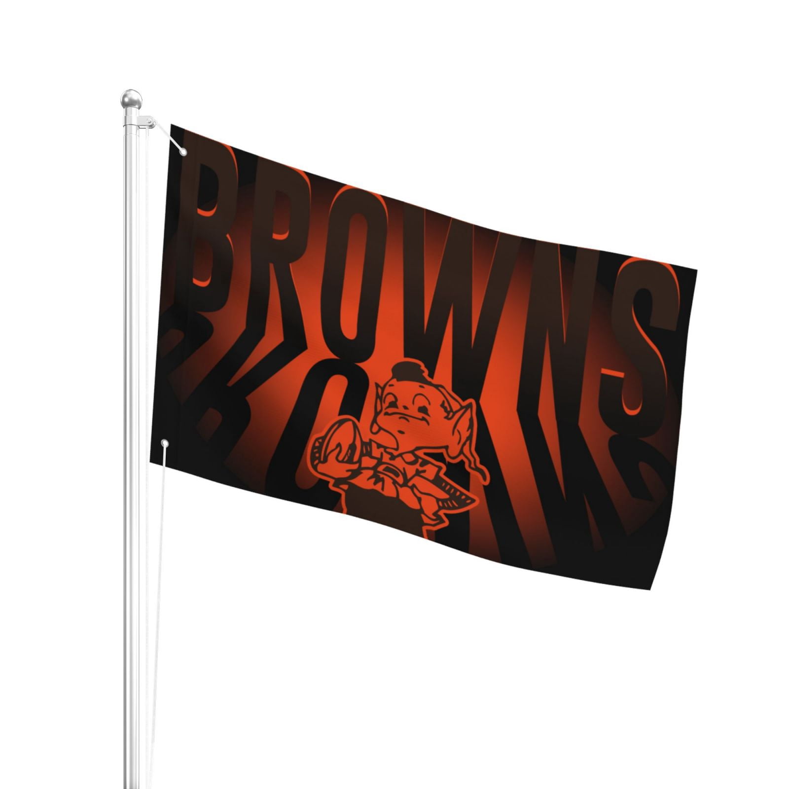 Browns Three Layer personalized Double Sided Flag Football Fans ...