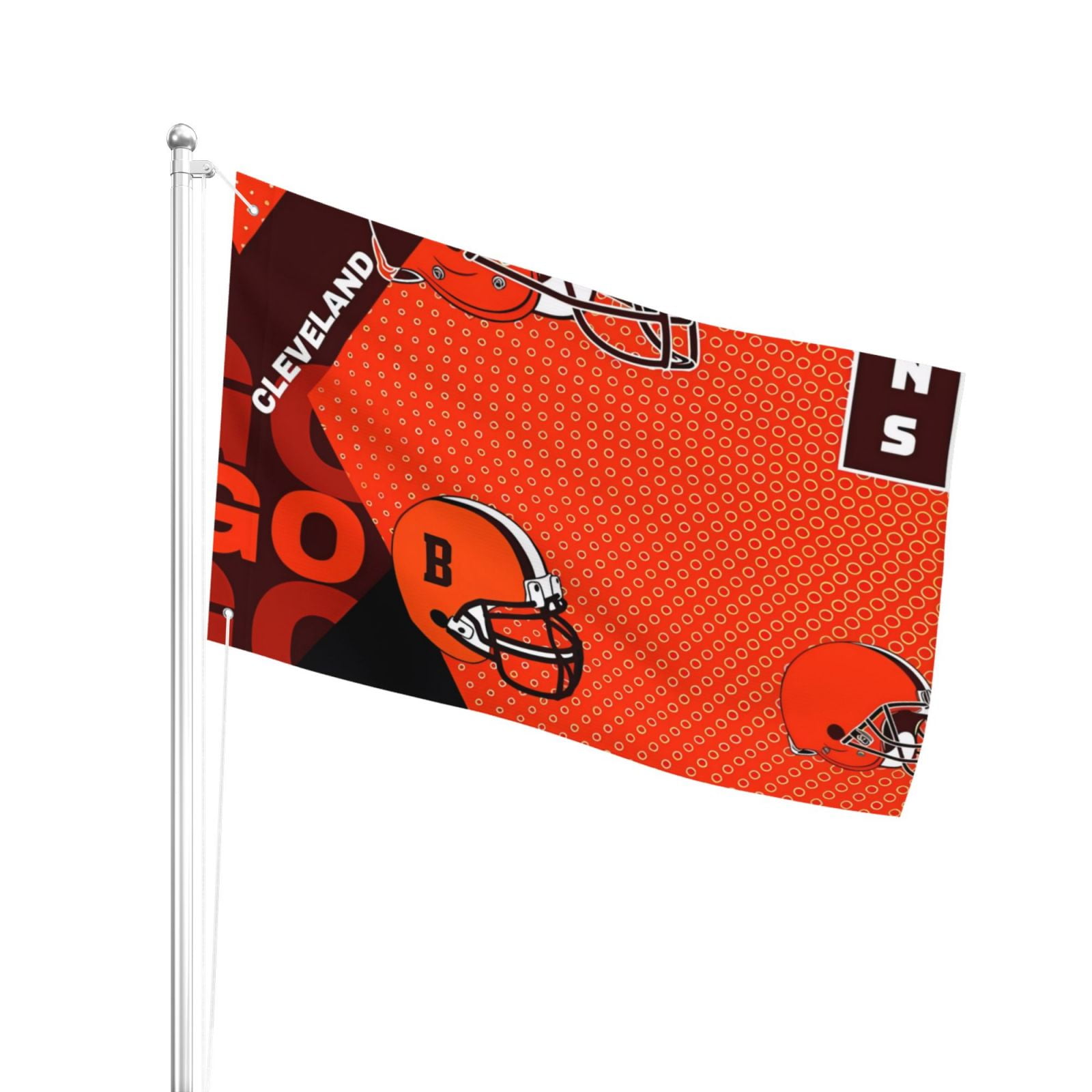 Browns Three Layer personalized Double Sided Flag Football Fans ...