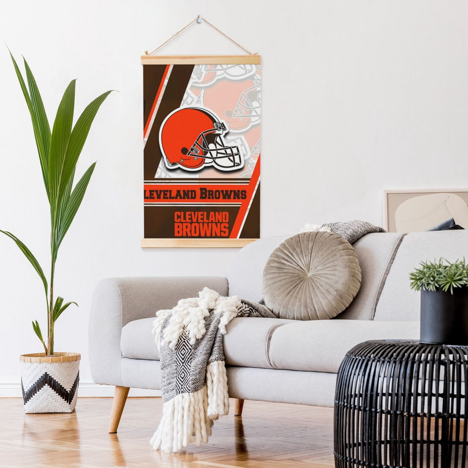 Browns Wooden Shaft Hanging Poster Wooden scroll hanging painting ...