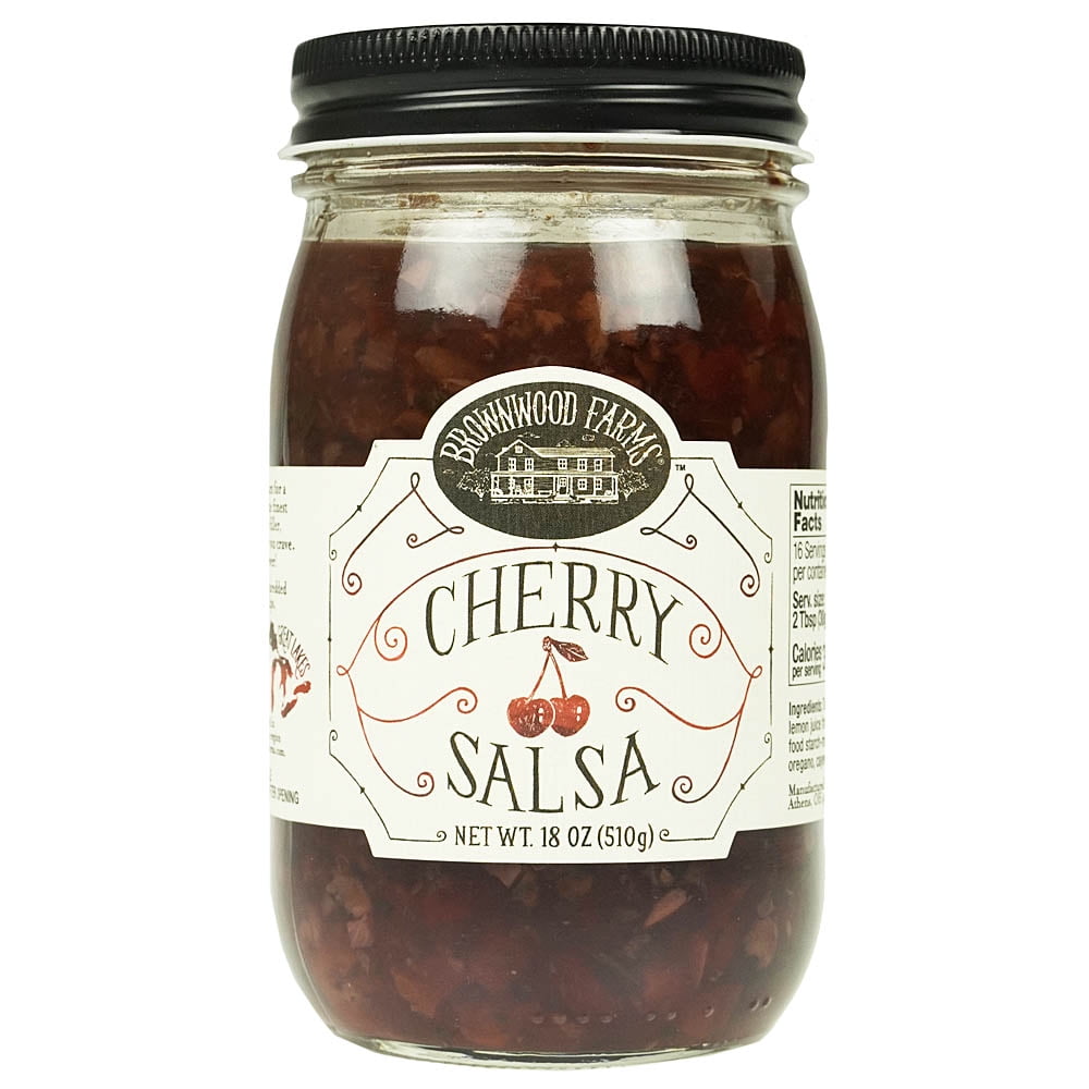 Brownwood Farms Cherry Salsa, Sweet and Tart Fruit Dip, 17oz - Walmart.com
