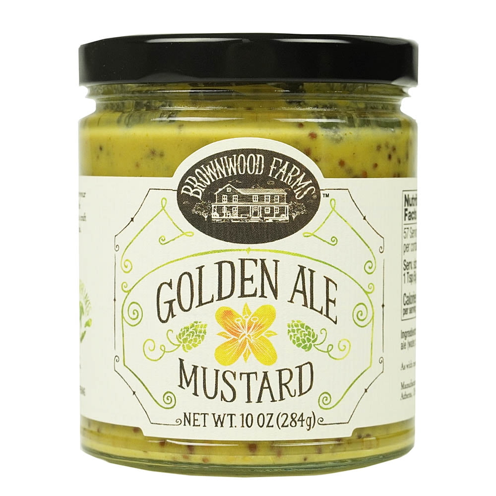 Brownwood Farms Golden Pale Ale Mustard Whole-Grain Pub Style Spread 10 ...