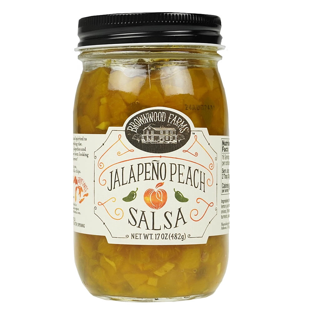Brownwood Farms Jalapeno Peach Salsa Farm Fresh Sweet Spirited Fruit ...