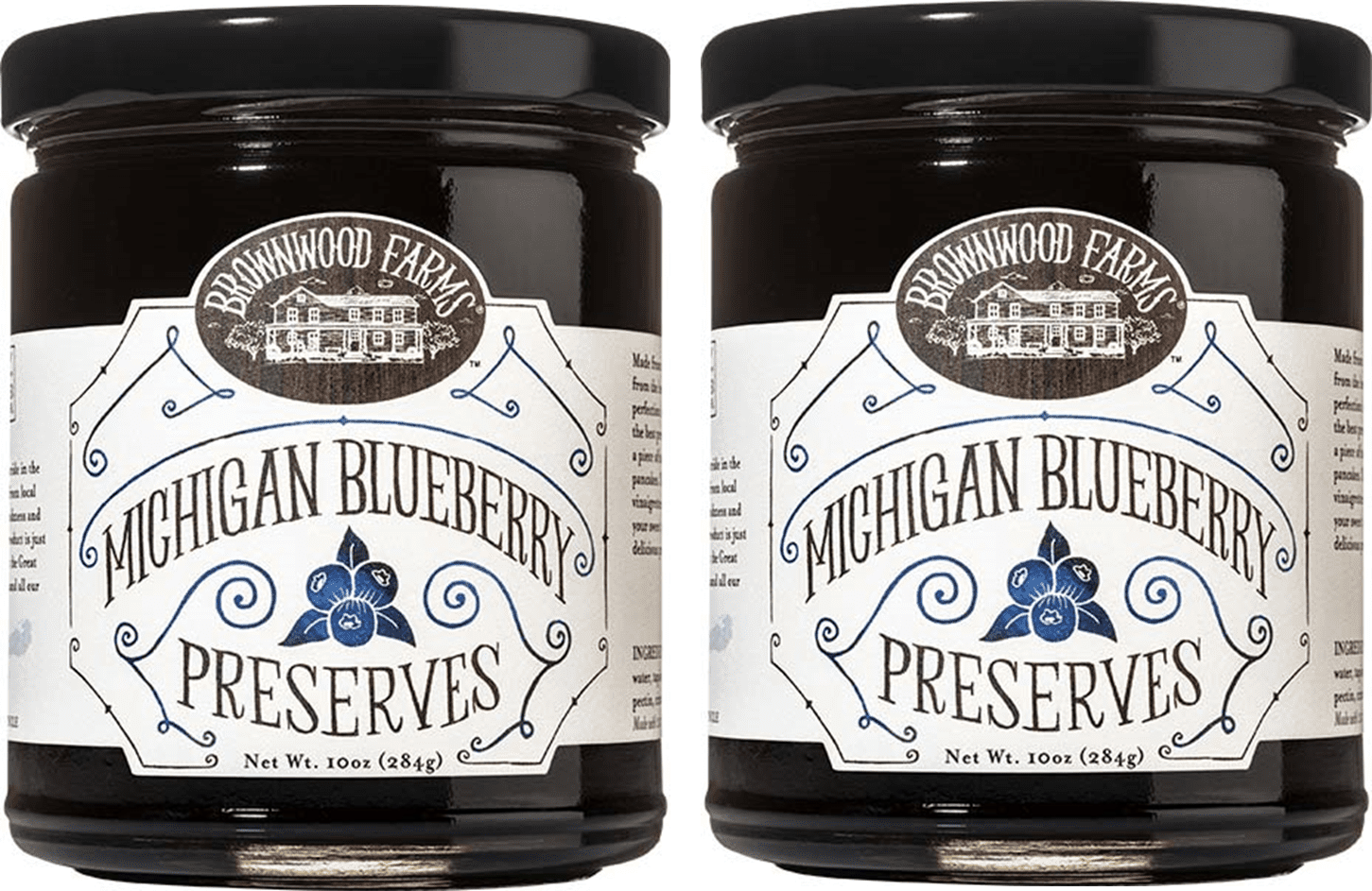Brownwood Farms Michigan Blueberry Preserves, 2-Pack 10 oz. Jars ...