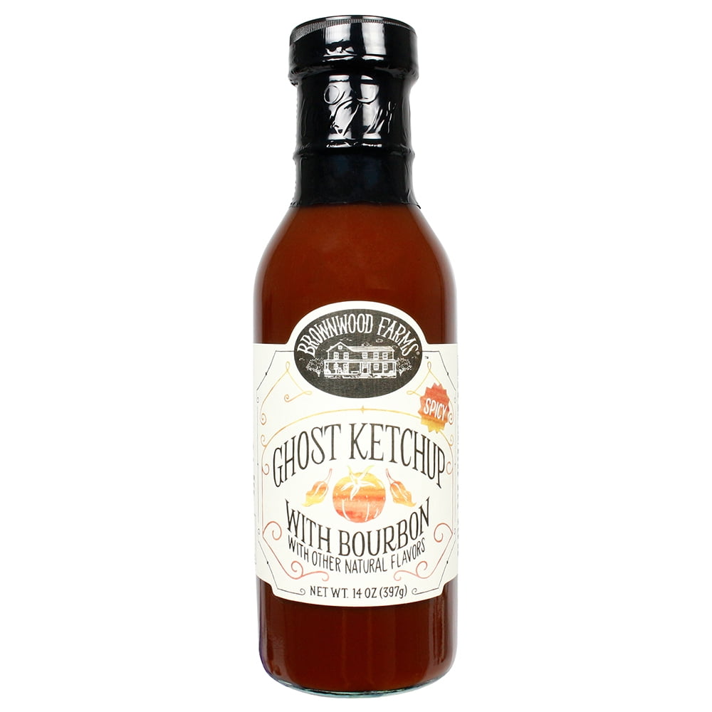 Brownwood Farms 14 oz Spicy Ghost Ketchup with Bourbon, Gluten Free ...