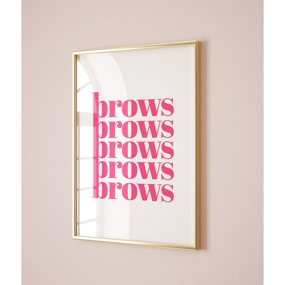 Brows Beauty Salon Wall Art Brow Artist Decor, Unframed Canvas Size ...