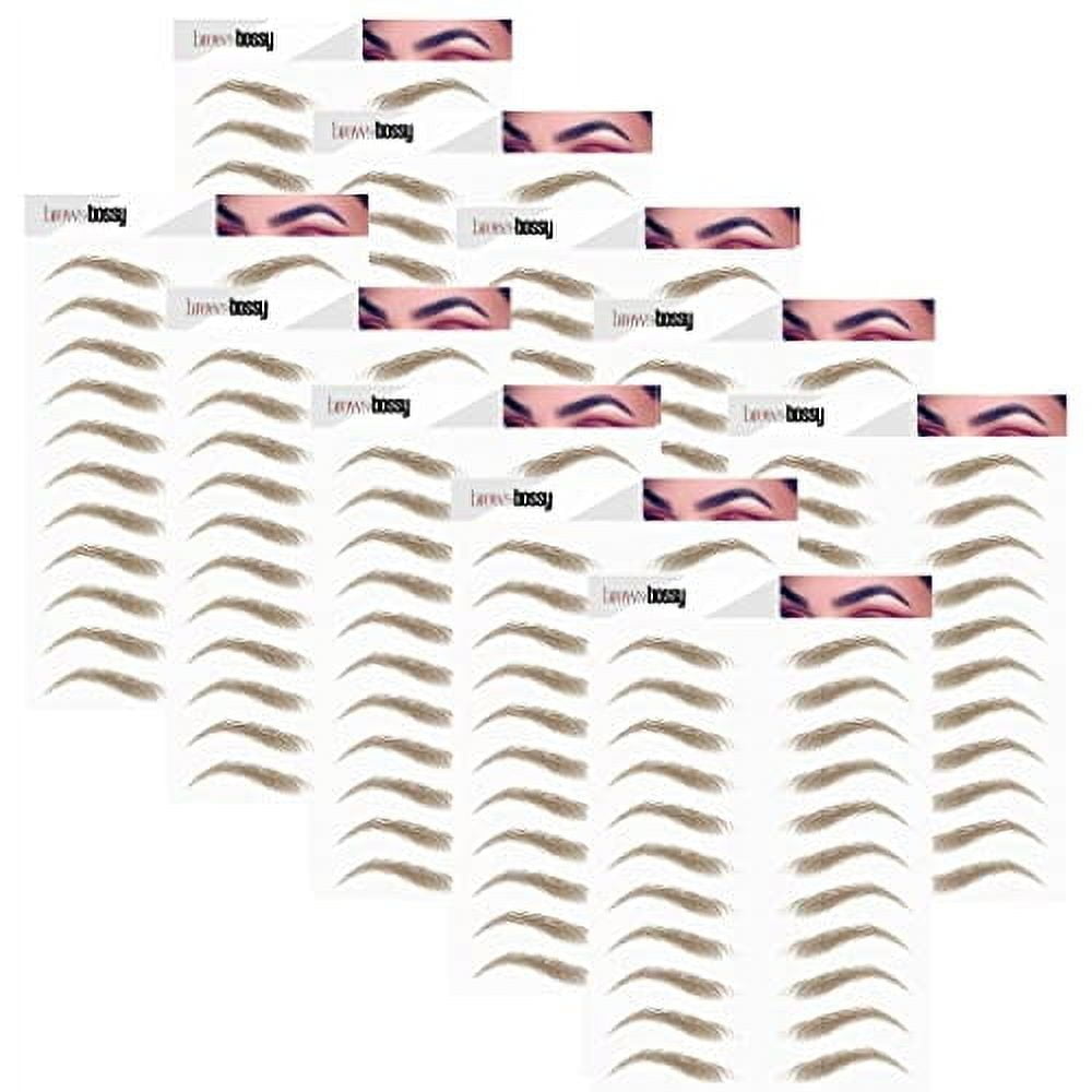 Brows by Bossy 10 Pack Temporary Eyebrow Tattoos Waterproof Eyebrow ...
