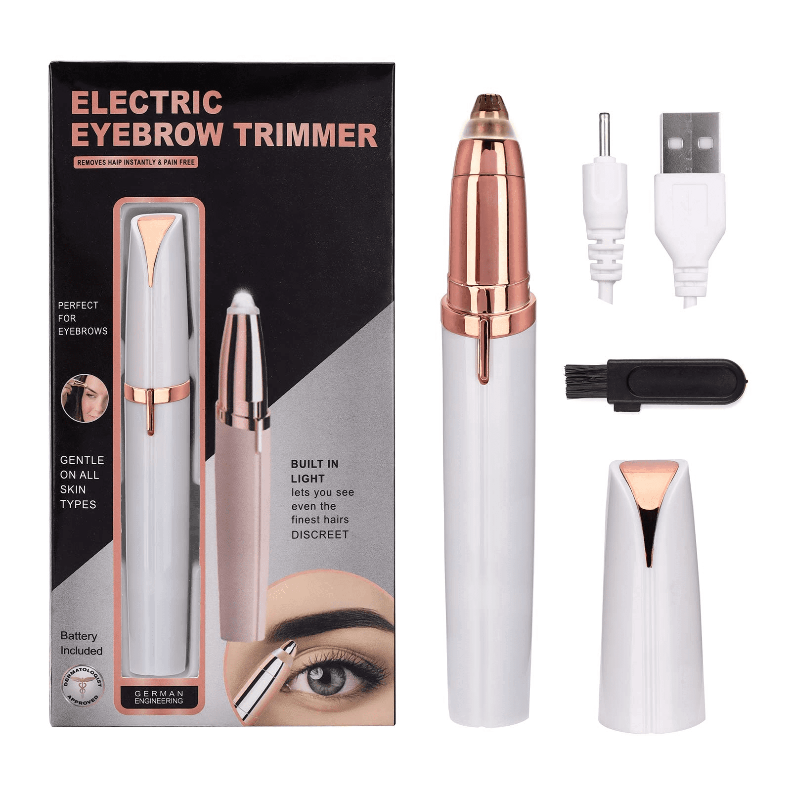 Brows Eyebrow Hair Remover, White Glitter - Walmart.com