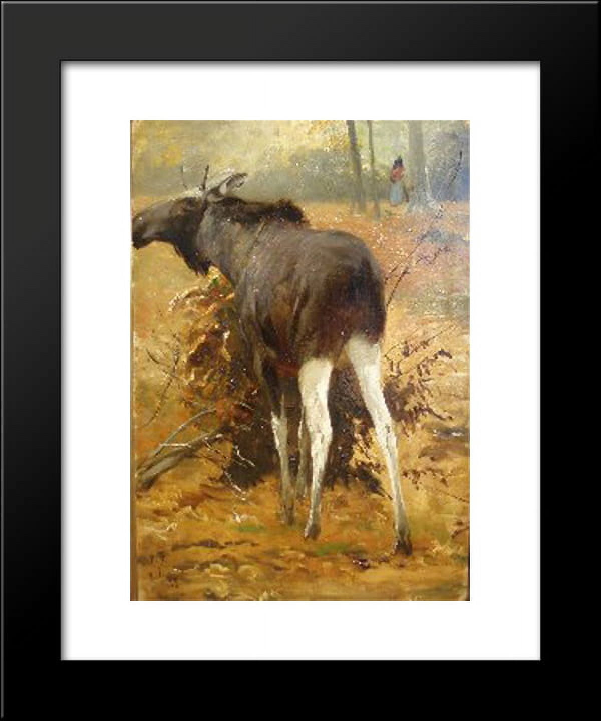 Browsing Moose 20x24 Framed Art Print by Richard Friese - Walmart.com