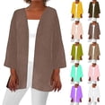 Brqkzdu Cardigan for Women Long Sleeve Open Front Kimono Cardigan ...