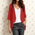 Brqkzdu Lightweight Kimonos for Women 3/4 Sleeve Open Front Draped ...