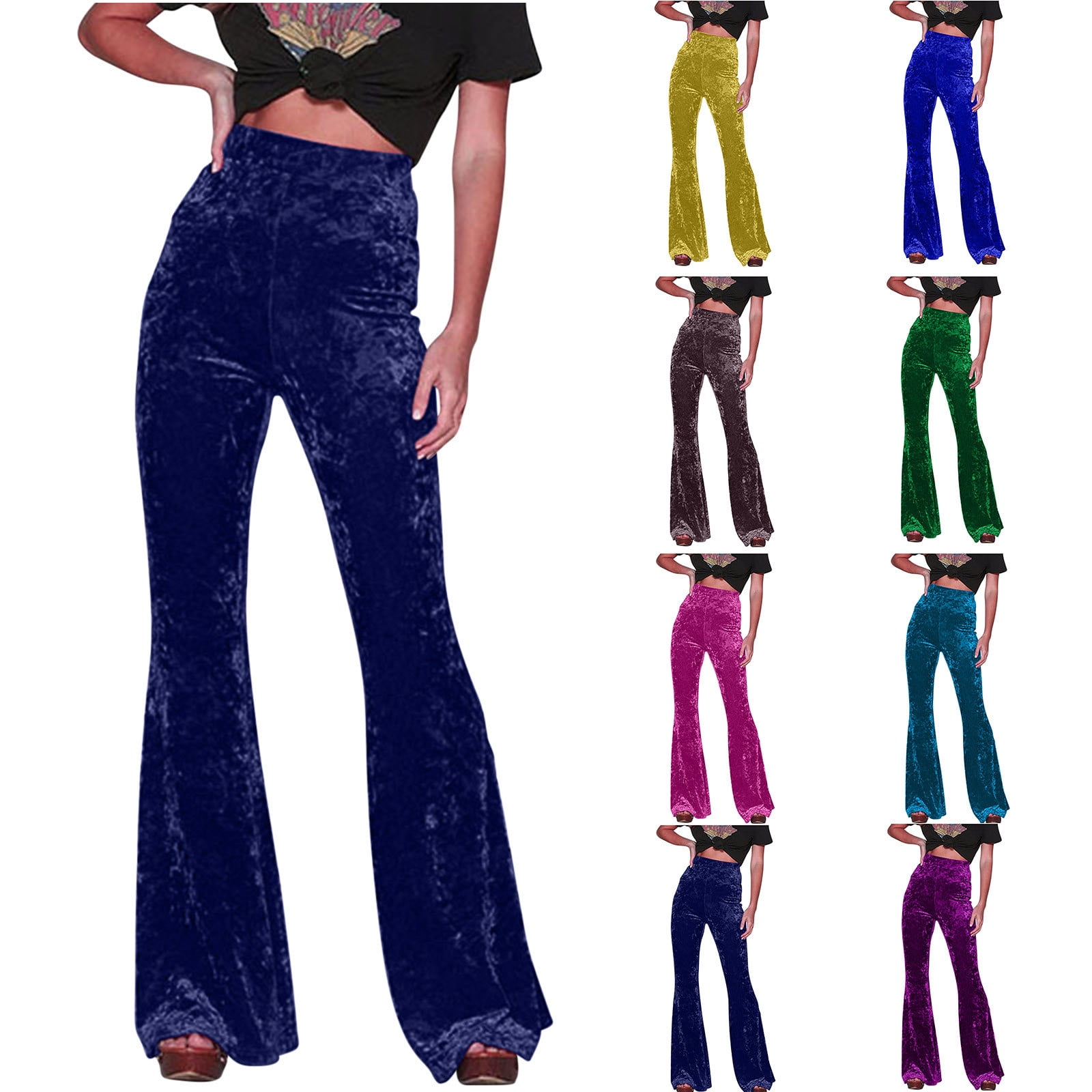 Brqkzdu Velvet Flare Leggings for Women High Waist Tummy Control Long ...