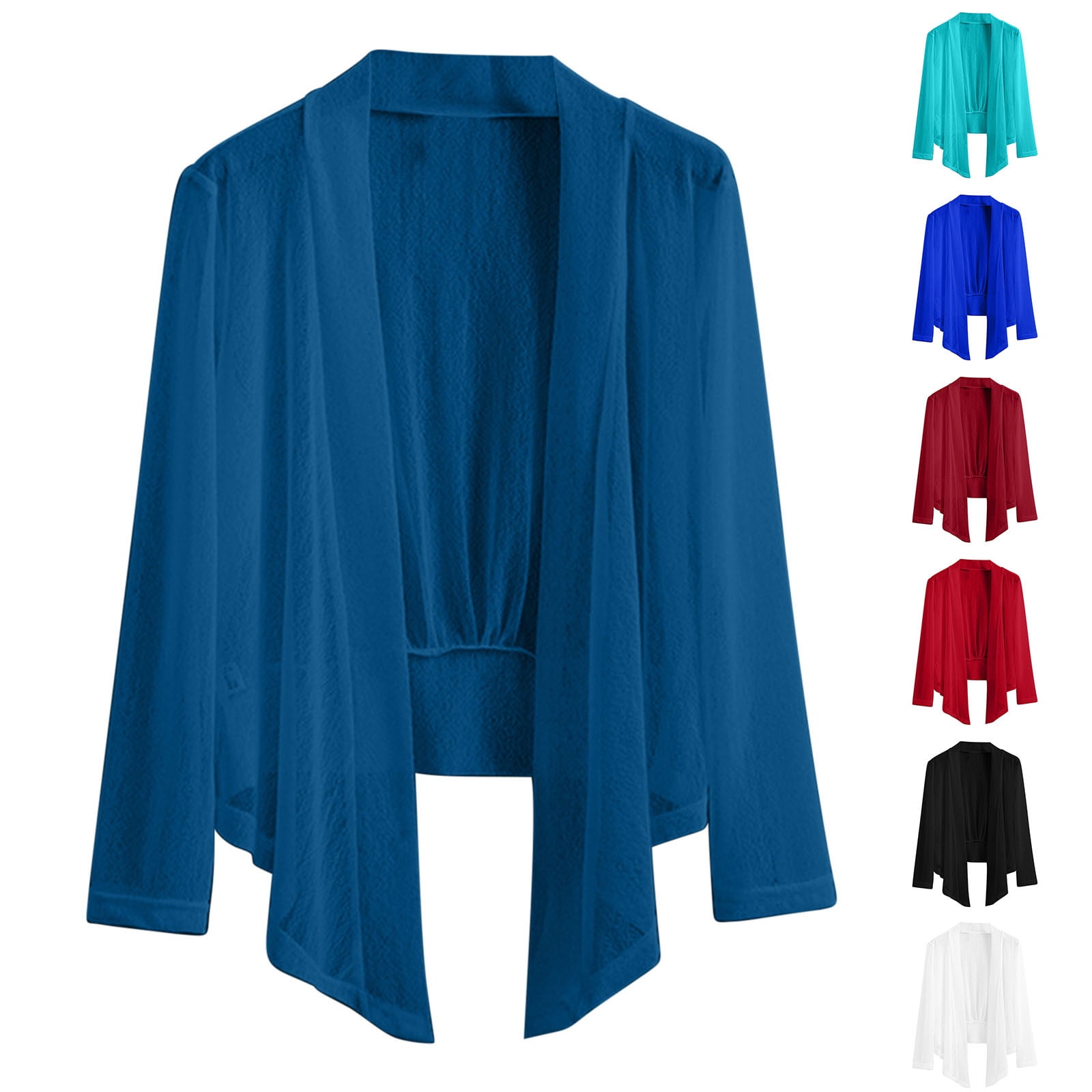 Brqkzdu Women Long Sleeve Cardigan Open Front Lightweight Drape Dusters ...