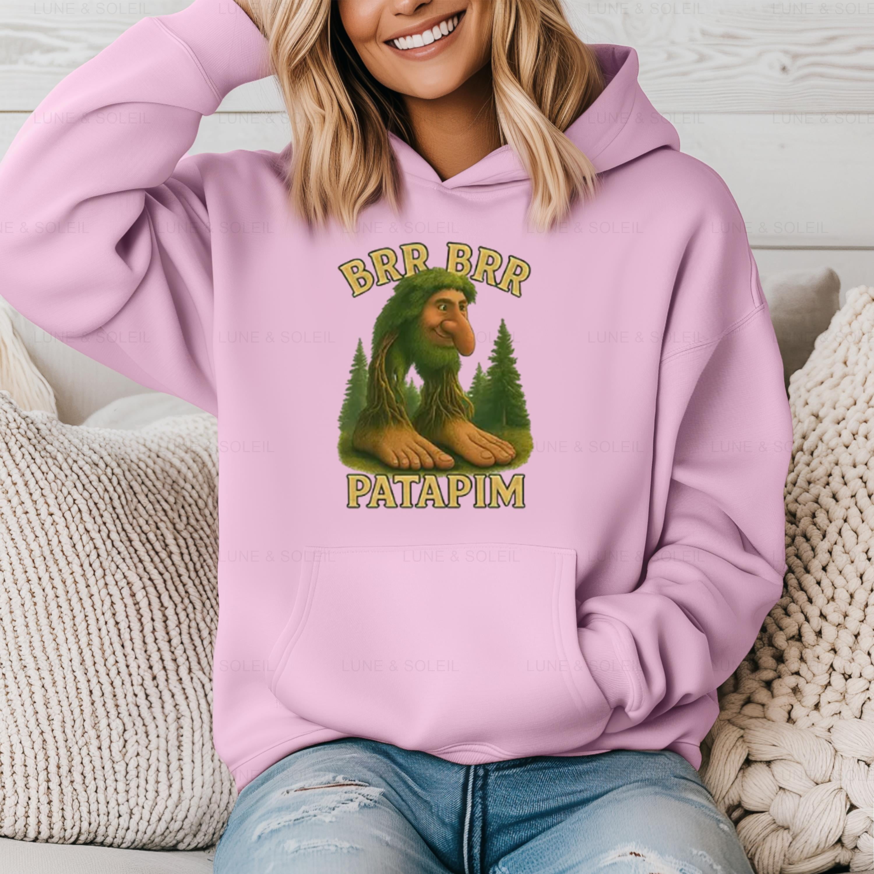Brr Brr Patipim Funny Meme Joke Internet Trend Graphic Hoodie unisex up ...