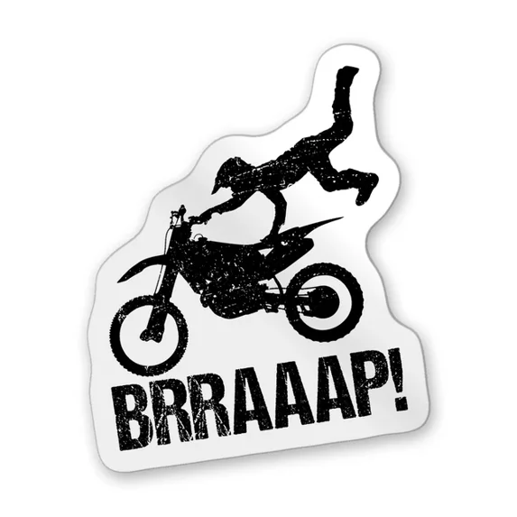 Brraaap Sticker Motocycle Racing Man Sticker Phone Decal Water Bottle ...