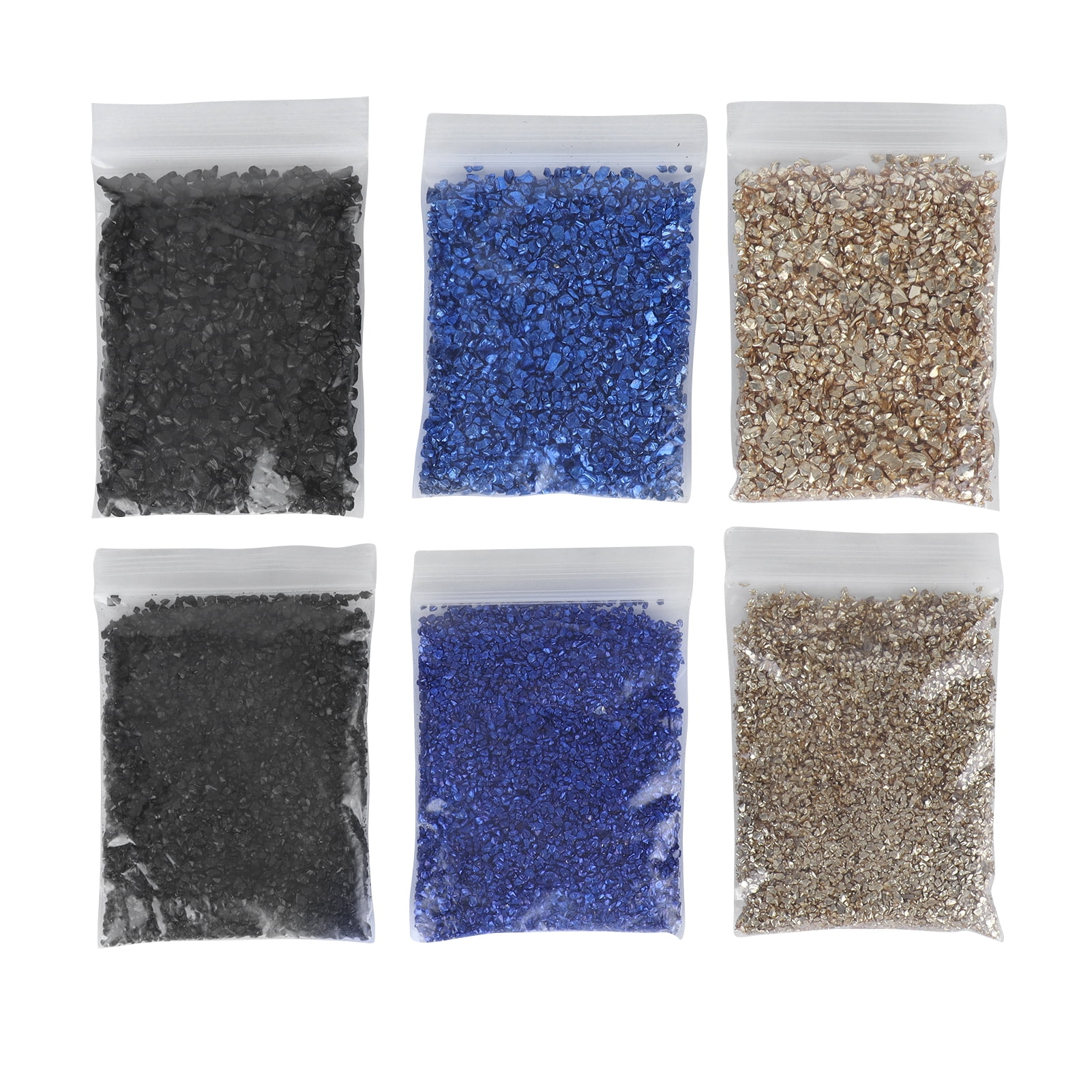 Brrnoo 6 Bag Filler Glass Chips Crushed Glass Mold Filler Craft Nail ...