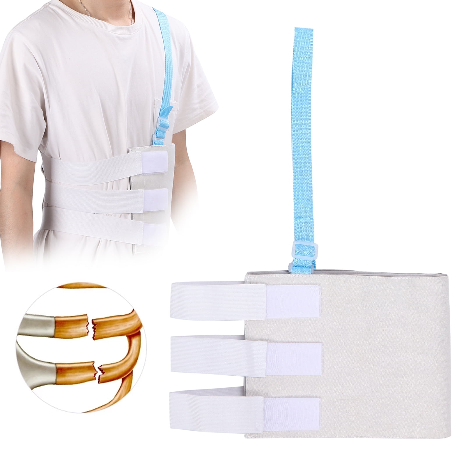 Brrnoo Rib Brace,Broken Rib Brace Chest Sternum Rib Fracture Fixation ...