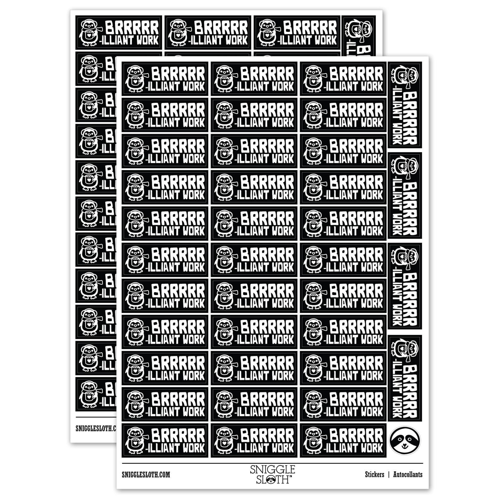 Brrr-illiant Brilliant Work Penguin Teacher Student School Sticker Set ...