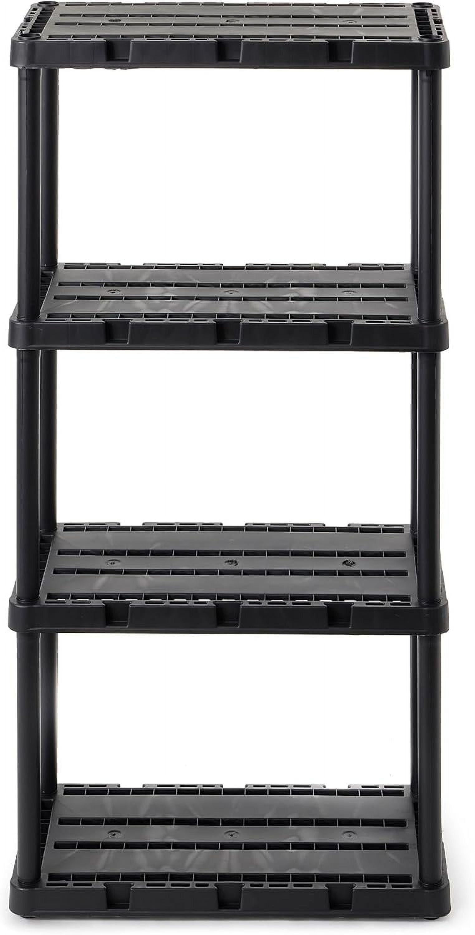 Brtye 4-Shelf Storage Shelving, Fixed-Height Light-Duty Knect-A-Shelf ...