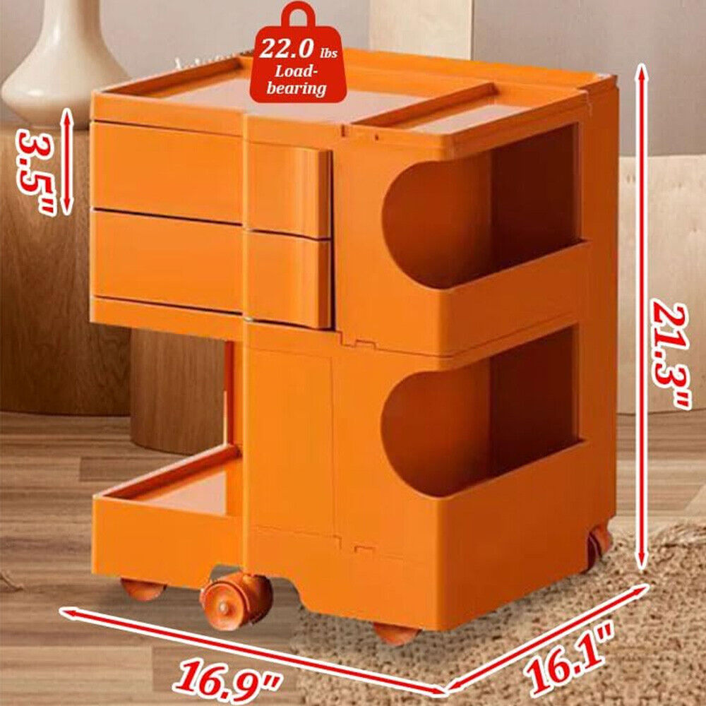 Brtye Bedside Table,Movable Rotating Storage Bedside Table, Night Stand ...