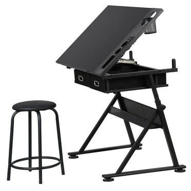Drafting Table w/Stool Height Adjustable Multifunctional Art Craft ...