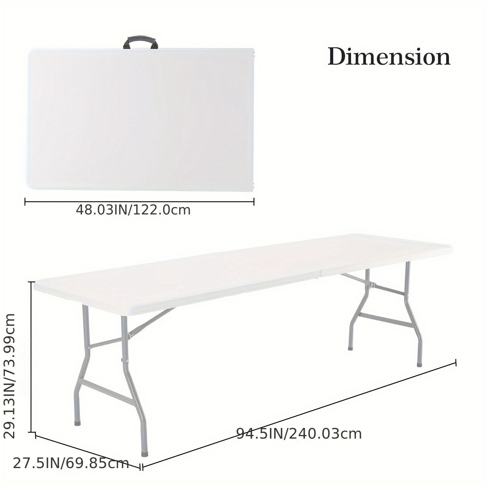 Brtye Portable Folding Table for Indoor and Outdoor Use, Heavy Duty ...