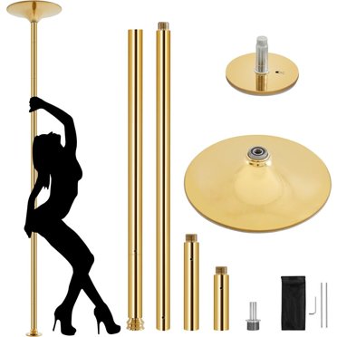 RichYa Sports Pro Portable Dance Pole, Spinning & Static, Home Gym, No ...