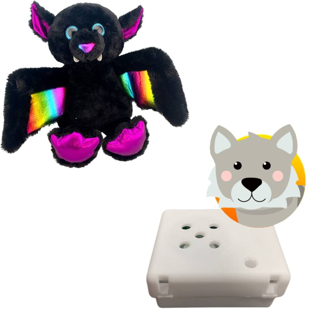 Bruce The Bat 16 Inch Halloween Plush Toy with Removable Spooky Sound ...