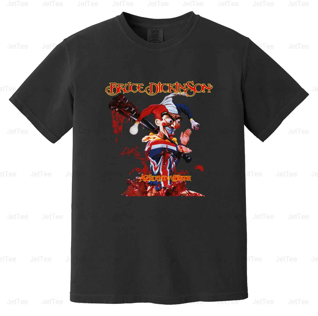 Bruce Dickinson Accident Of Birth Vintage Retro Metal Comfort Color T ...