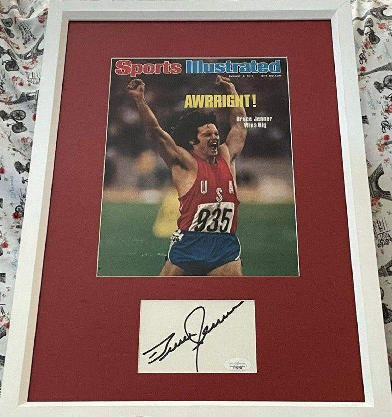 Bruce Jenner autograph matted framed 1976 Sports Illustrated cover JSA ...