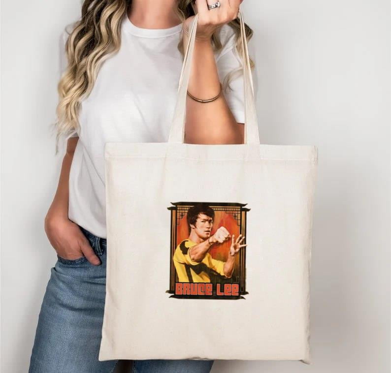 Bruce Lee Bruce Box Ginger Martial Arts Icon Graphic Tote Bag Art - Walmart.com