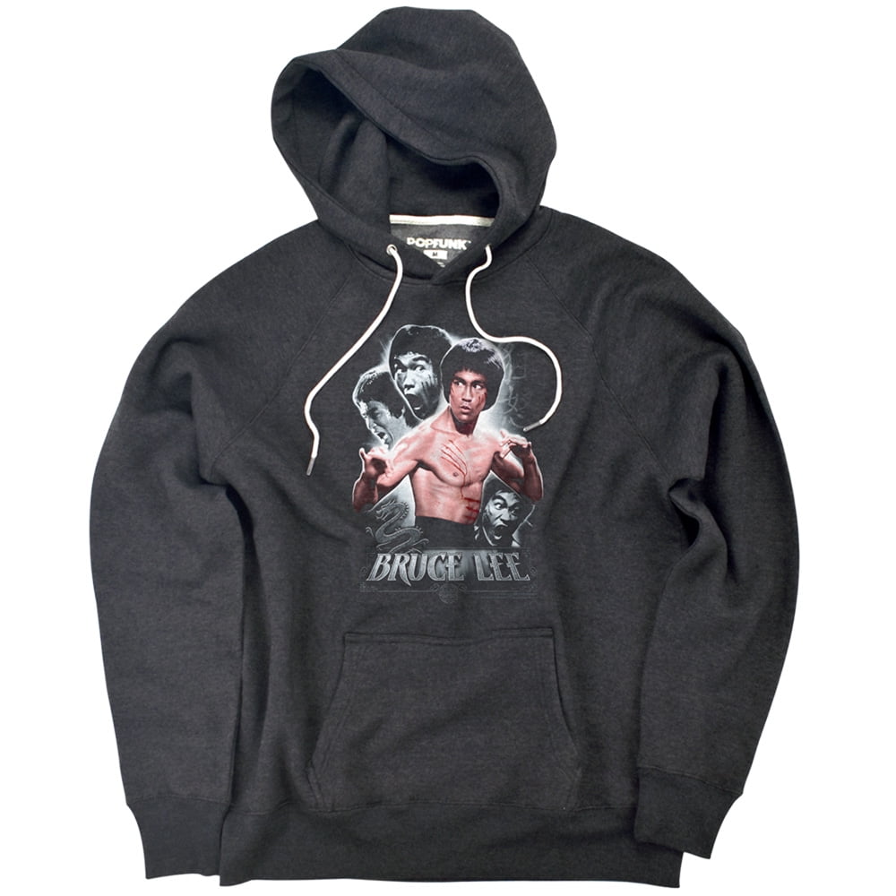 Bruce Lee Inner Fury Unisex Adult Slim Fit Pull-Over Heather Hoodie ...