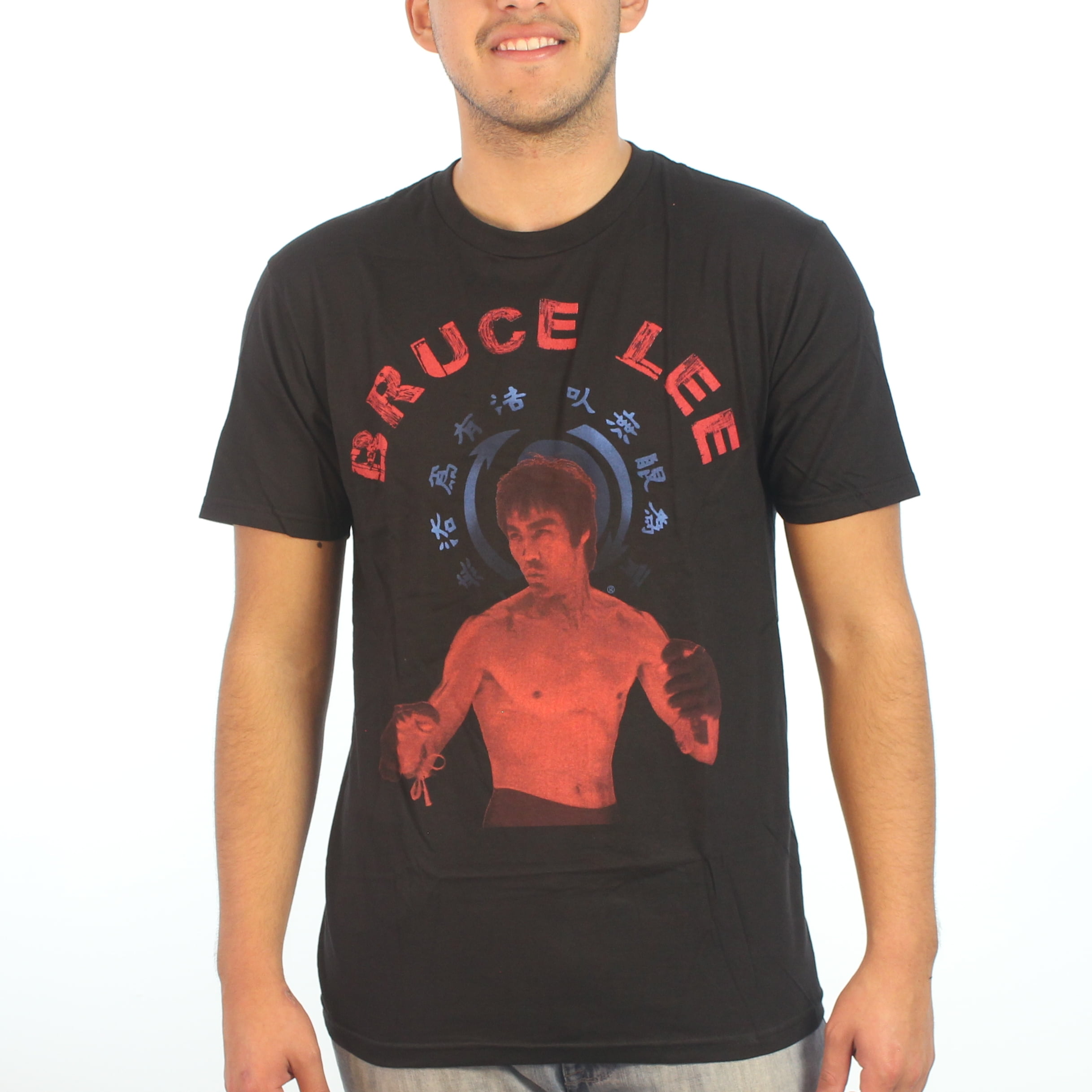 Bruce Lee Stance Black T-shirt - Walmart.com