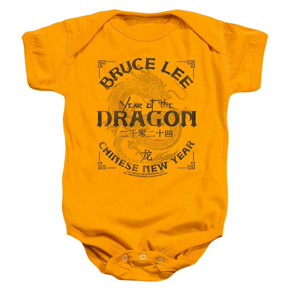 Bruce Lee Text Year of the Dragon Unisex Infant Snap Suit for Baby (6 ...