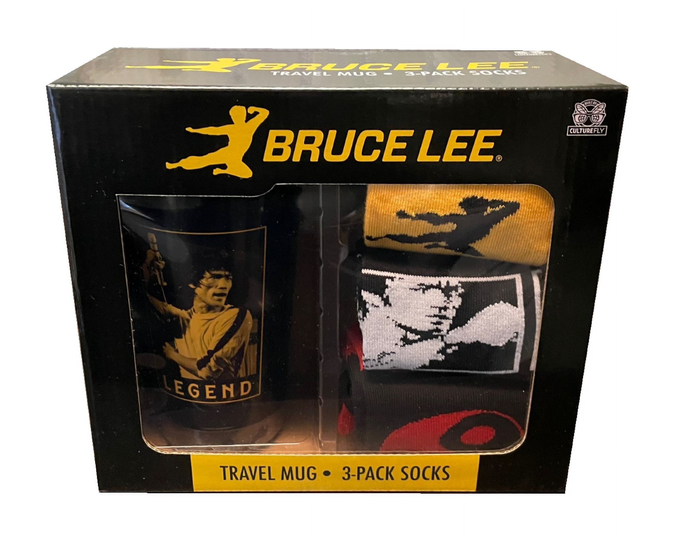 Bruce Lee Travel Mug and Sock Bundle - Walmart.com