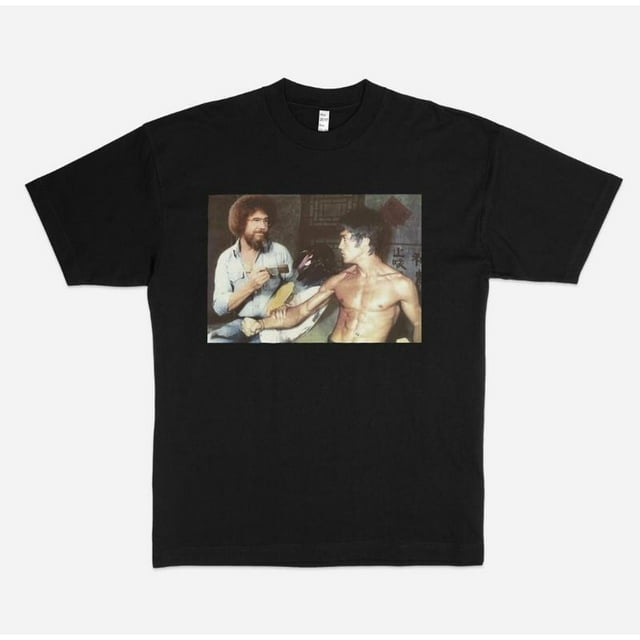 Bruce Lee x Bob Ross Graphic, Bruce Lee, Be Water My Friend, Karate ...