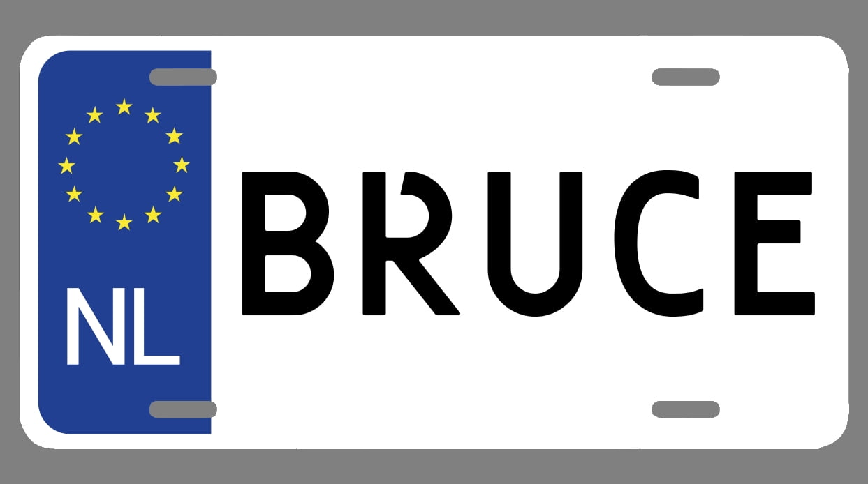 Bruce Name Euro Style License Plate Tag Vanity Novelty Metal | UV ...