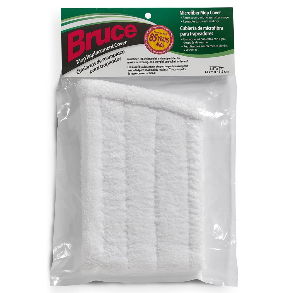 Bruce Reusable Microfiber Mop Replacement Cover For Mop Head 5.5" x 17 ...
