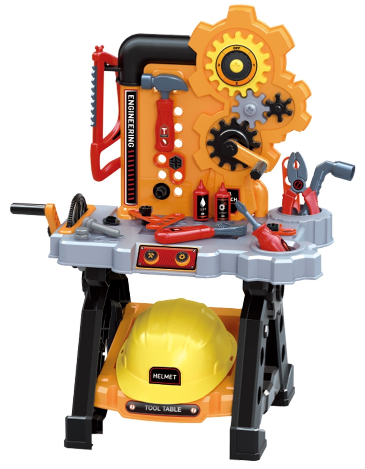 Bruce&Shark Kids Workbench Construction Toy Tool Set Playset with 48 ...