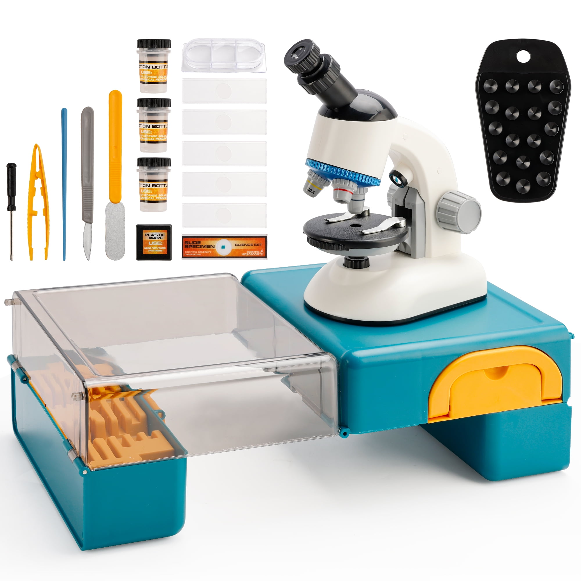Bruce&Shark Microscope Kit for Kids, 100X-1200X Kids Microscope with ...