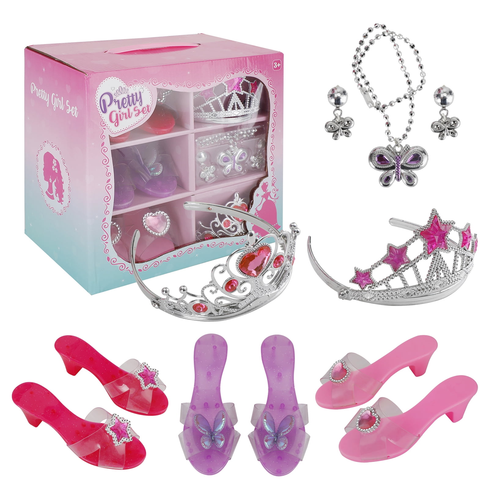 Princess Dress Up Shoes for Girls - Princess Heels, Tiaras, and Jewelry ...