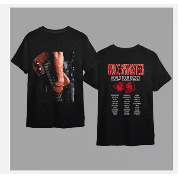 Bruce Springsteen 1992-93 World Tour T-Shirt Funny Shirt, Comfort Wear ...