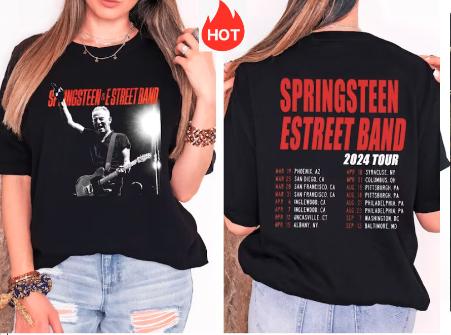 Bruce Springsteen 2024 Tour Shirt, 2024 Bruce Springsteen Tour tshirt ...